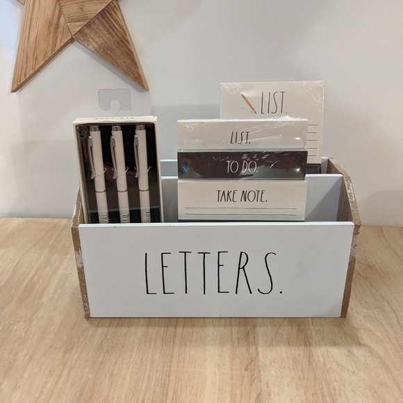 Rae Dunn | Office | Rae Dunn Letter Box Notelist Pads And Pen Set ...
